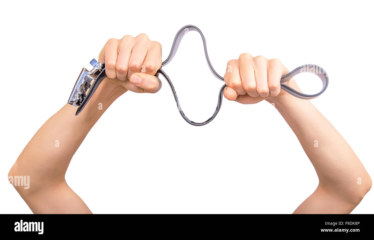 Holding whip man hi-res stock photography and images - Alamy