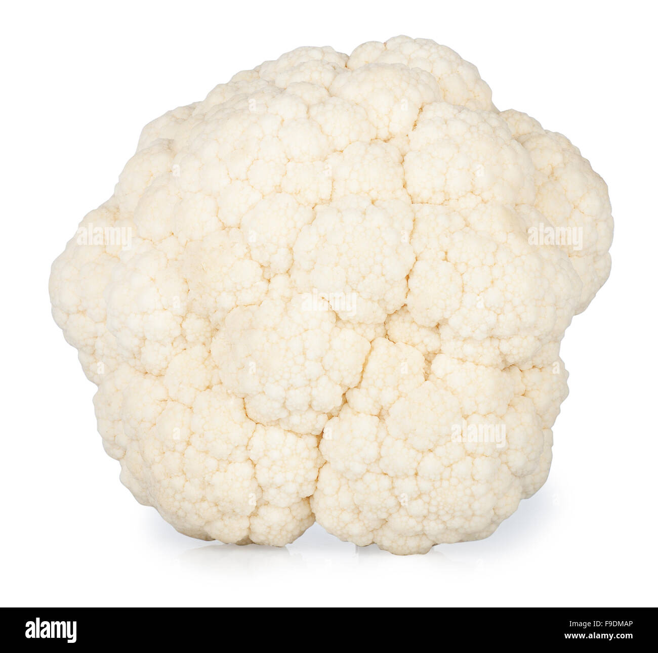 one fresh cauliflower isolated on white background Stock Photo - Alamy