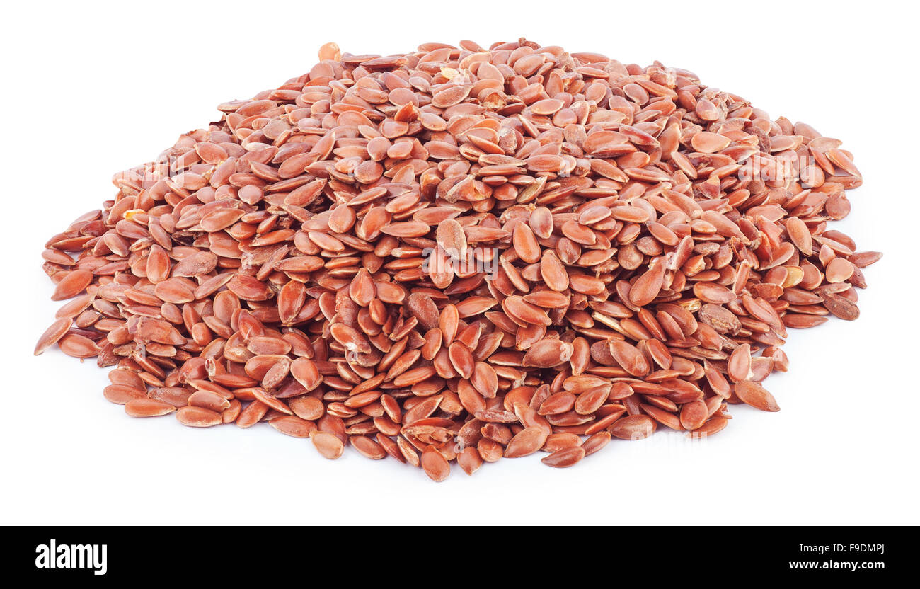 Seeds of flax isolated on white background Stock Photo - Alamy