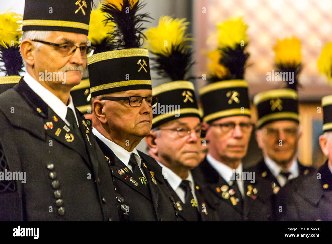 Annual meeting of historic coal miners association, in typical dress ...