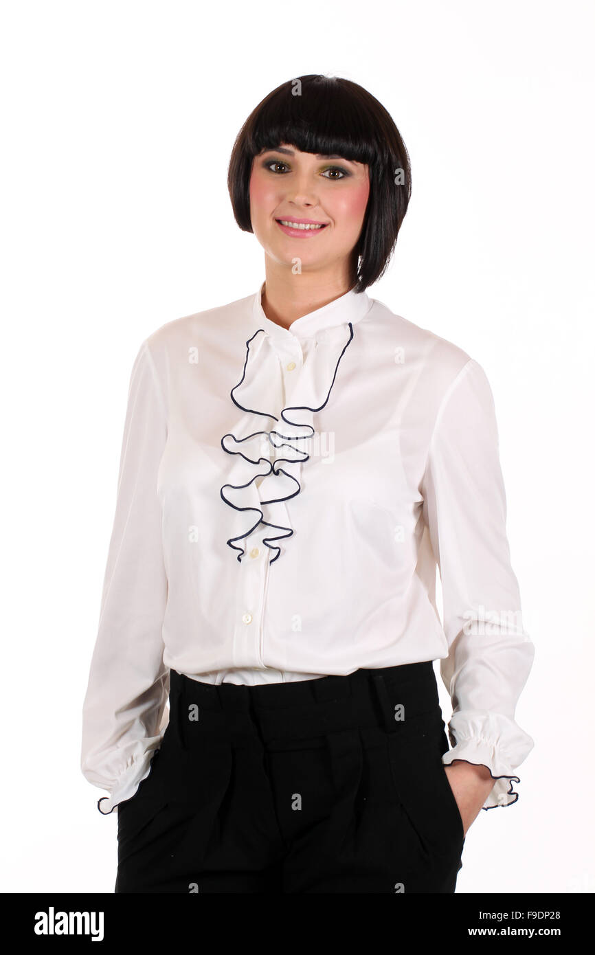 girl office staff isolated on white background,very clean image with ...