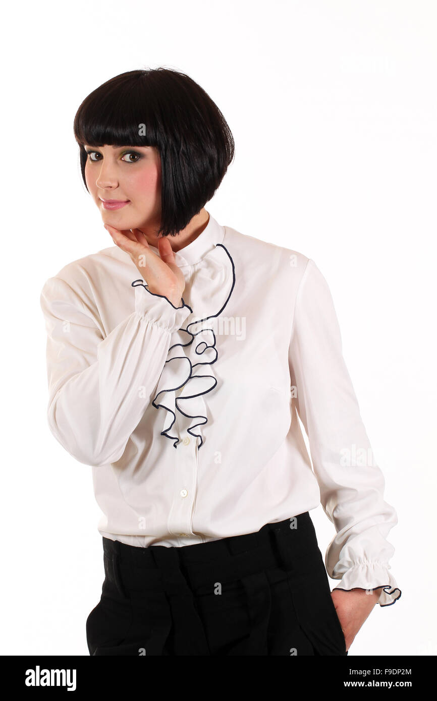 girl office staff isolated on white background,very clean image with ...