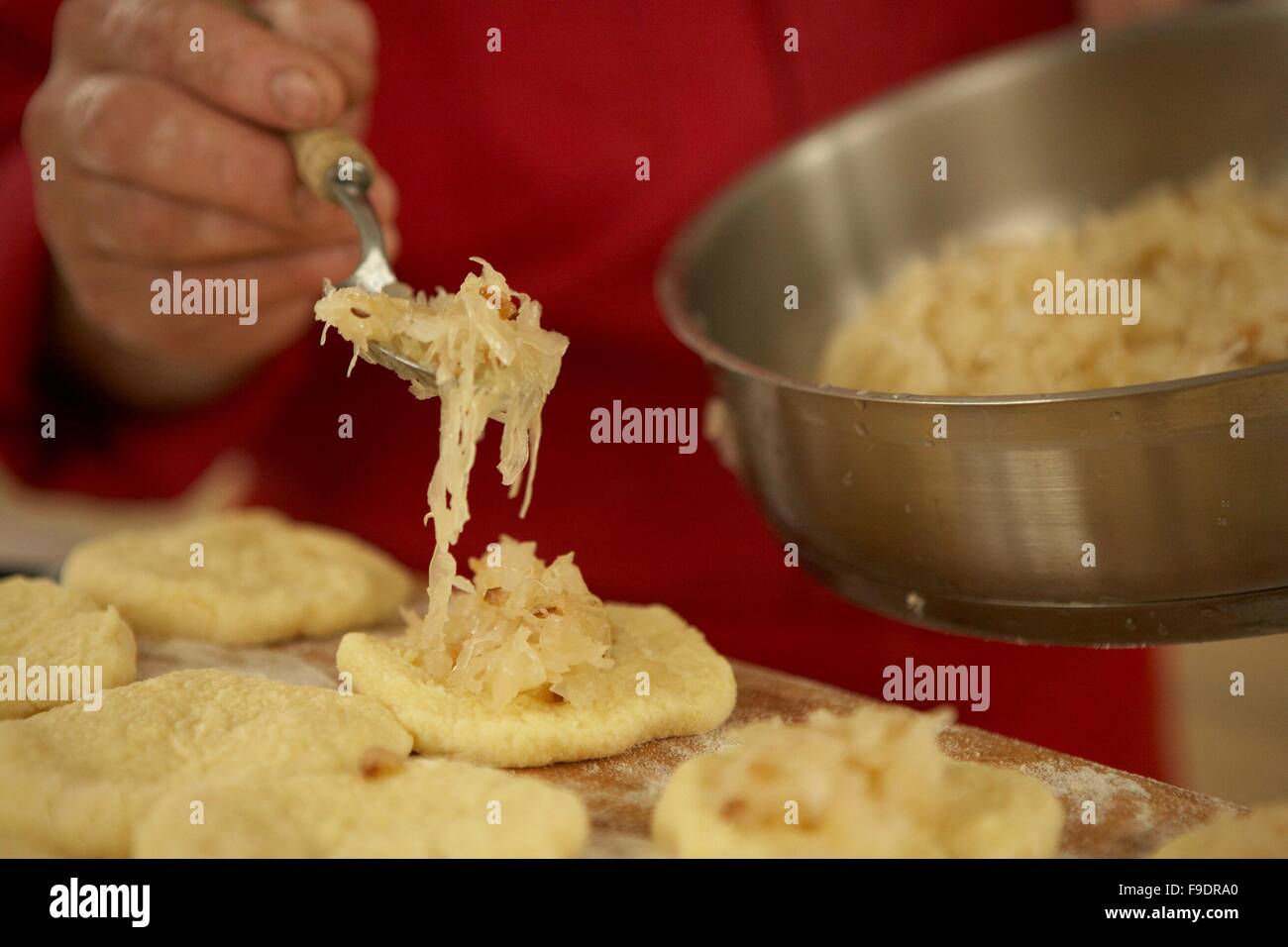 Cabbage Pockets (step by step Stock Photo - Alamy