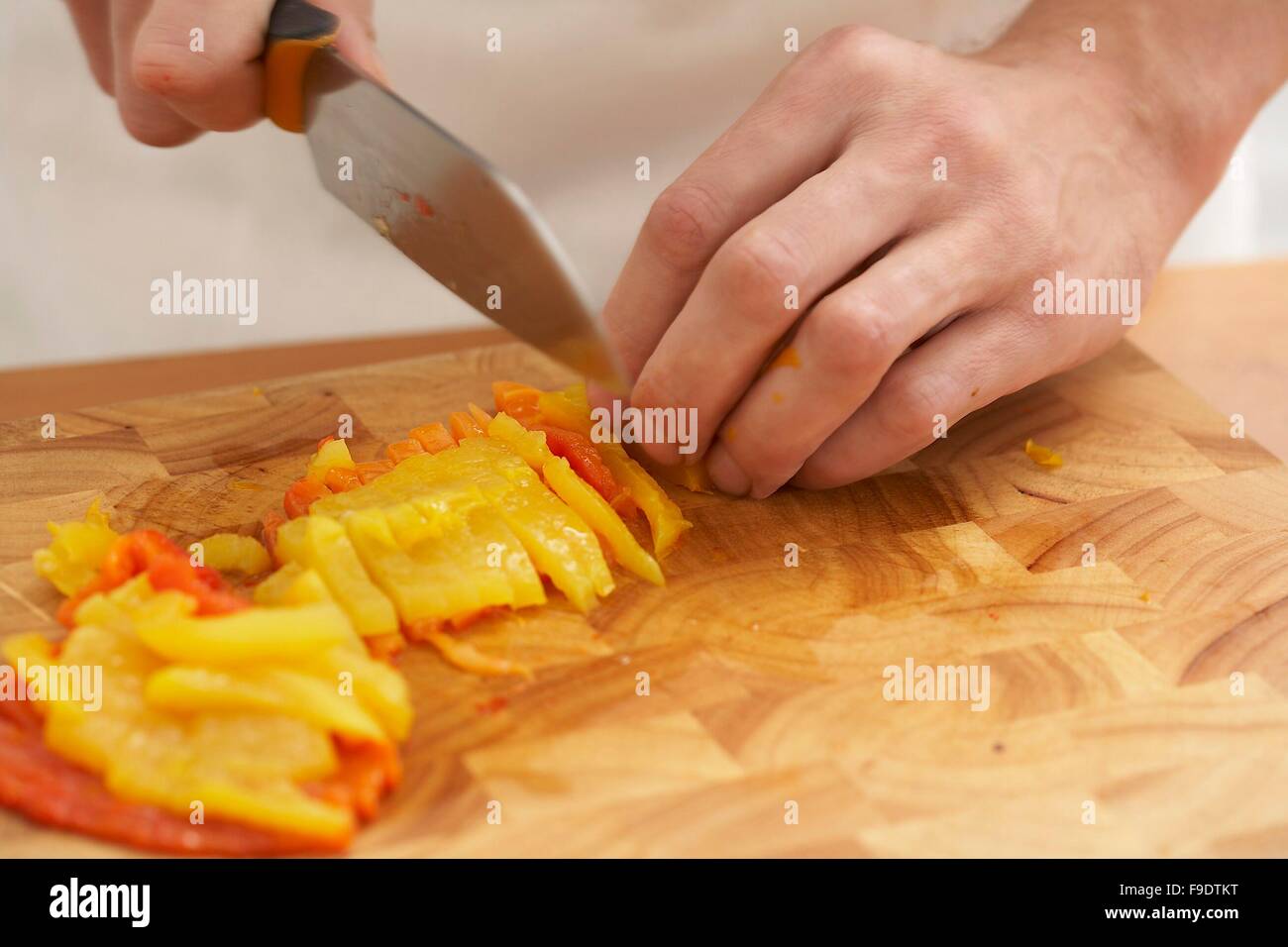 Peeling Peppers (step by step Stock Photo - Alamy