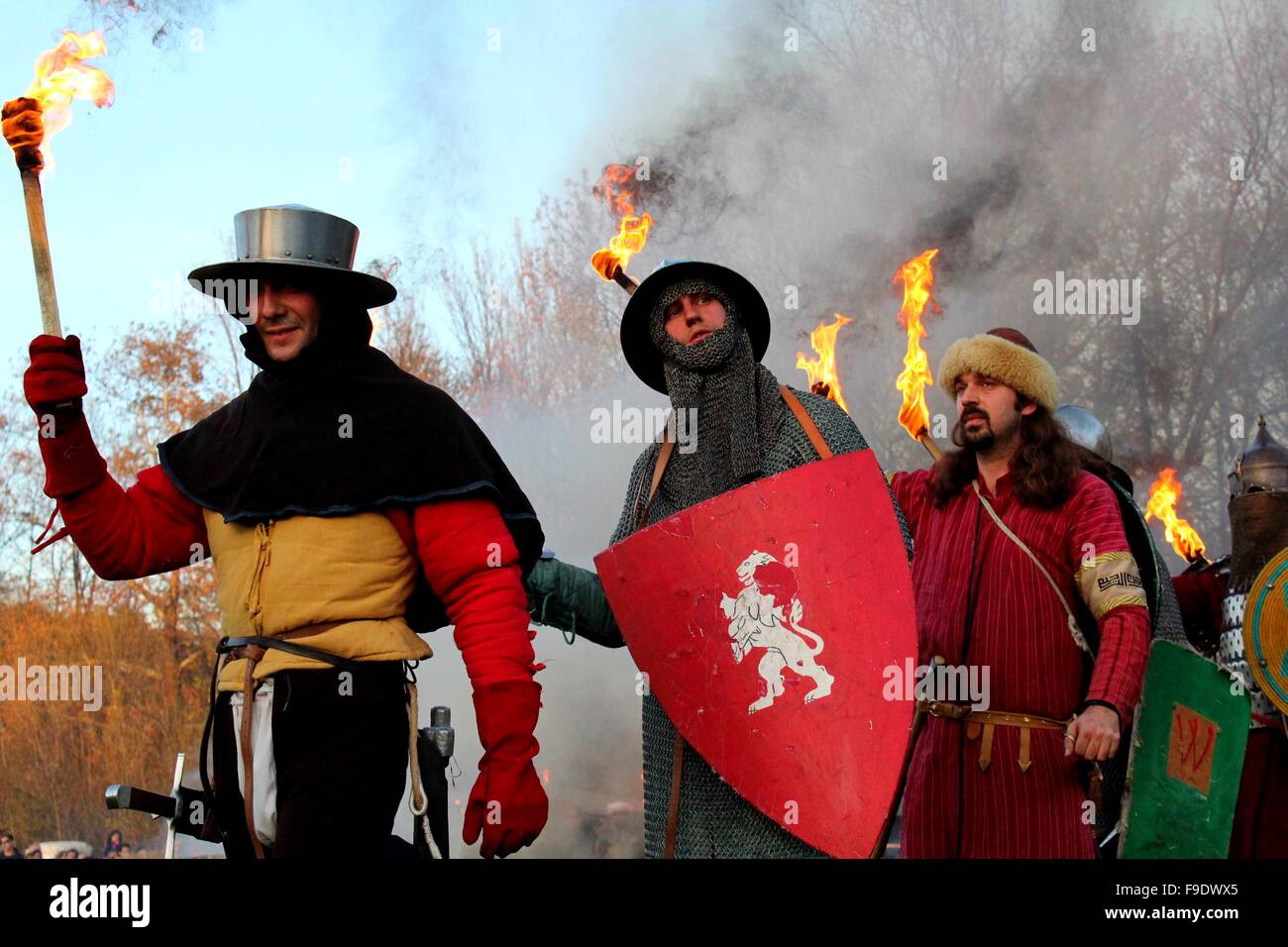 Actors from all around the world take part in a reenactment of the ...