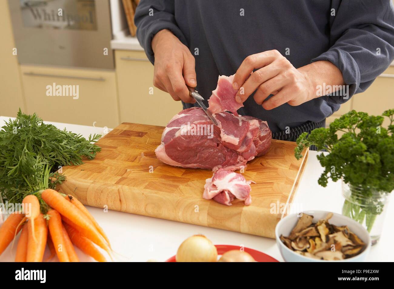 Baked Mutton (step by step Stock Photo - Alamy