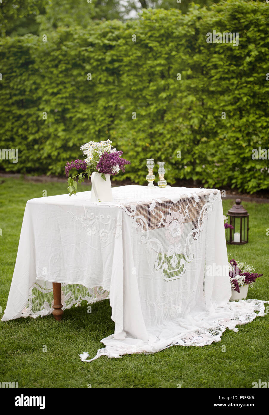 Beautiful event decoration for wedding ceremony in vintage style Stock ...