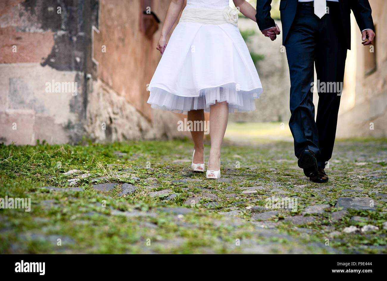 Bride feet walking hi-res stock photography and images - Alamy
