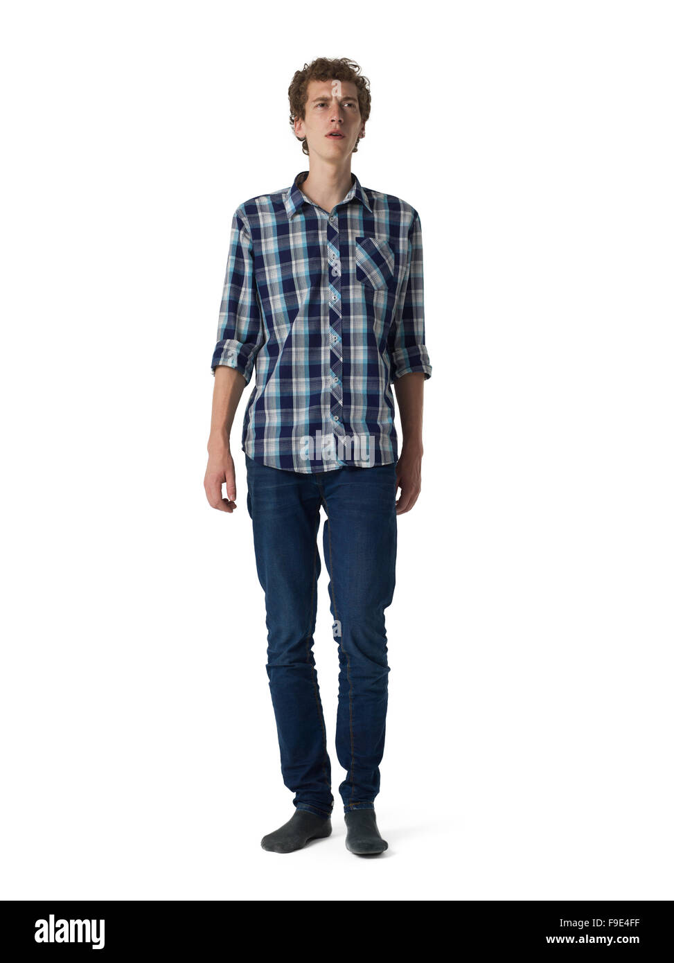Young guy full-length portrait isolated on white background Stock Photo ...