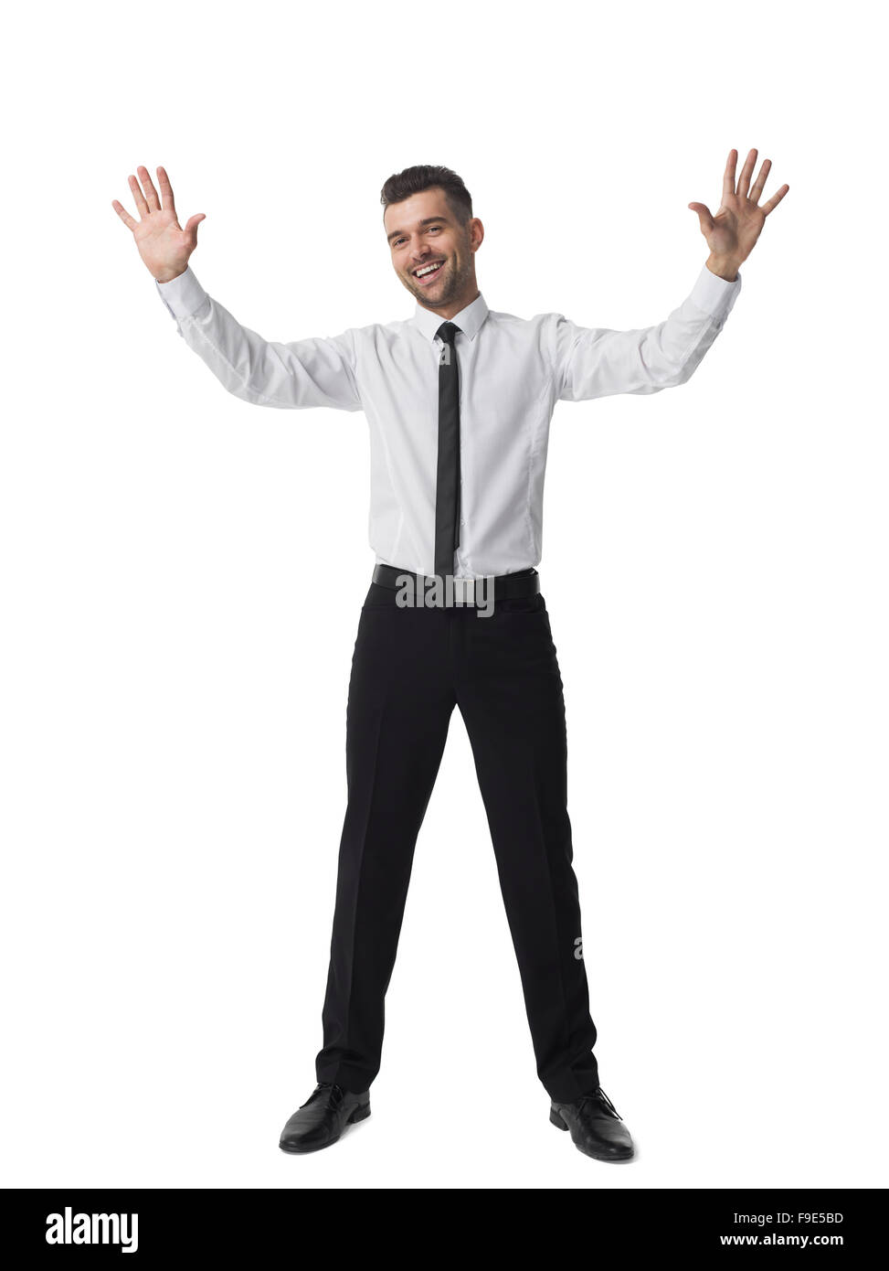 Handsome welcoming man smiling isolated hi-res stock photography and ...