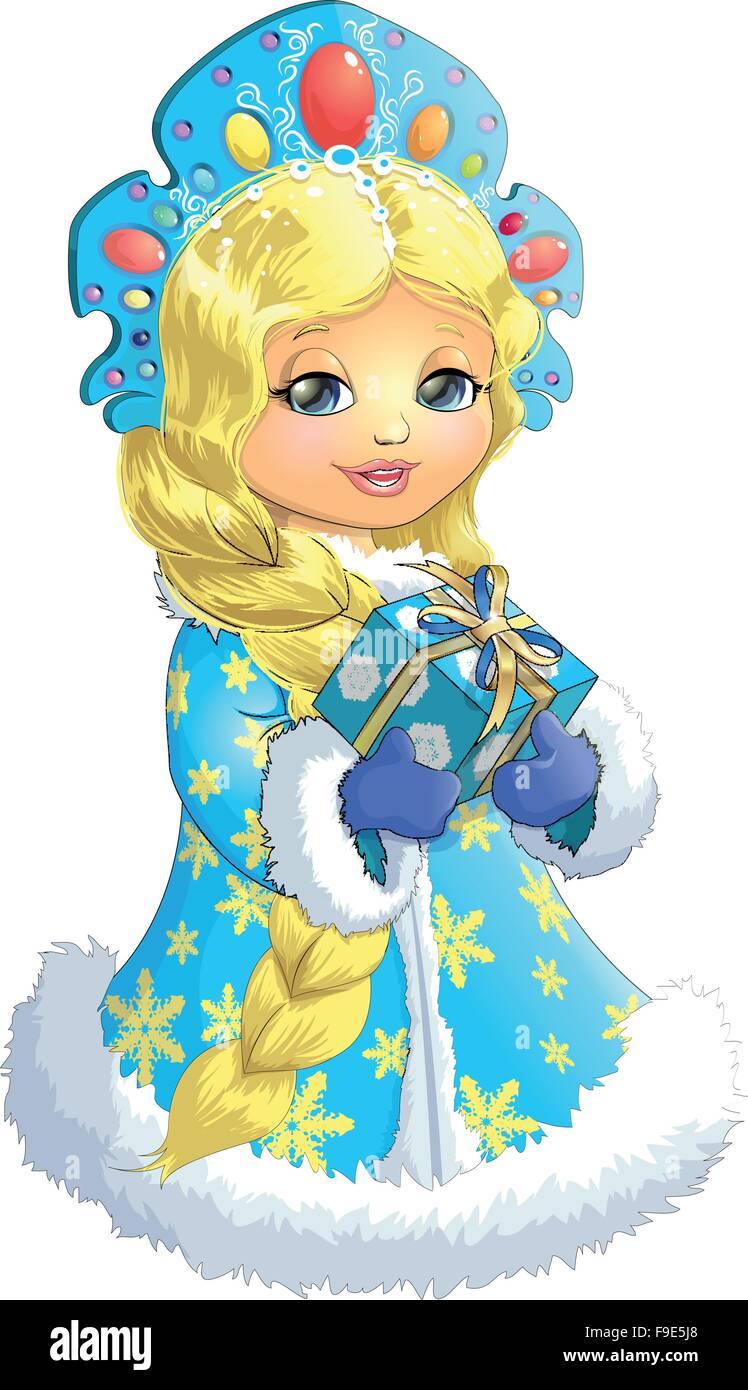Cartoon snow maiden Stock Vector Images - Alamy