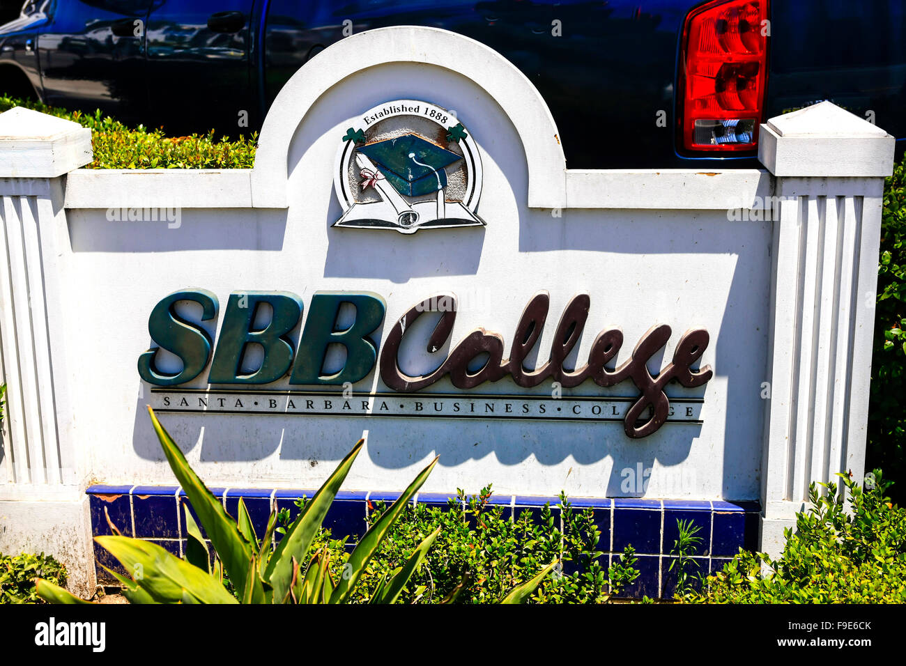 Santa Barbara Business College sign Stock Photo - Alamy
