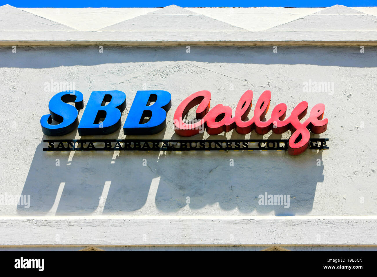 Santa Barbara Business College sign Stock Photo - Alamy