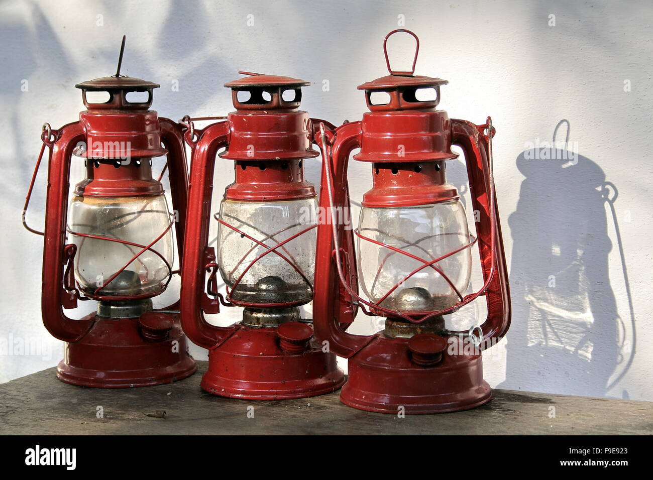 Red Kerosene Lamp Stock Photo - Alamy