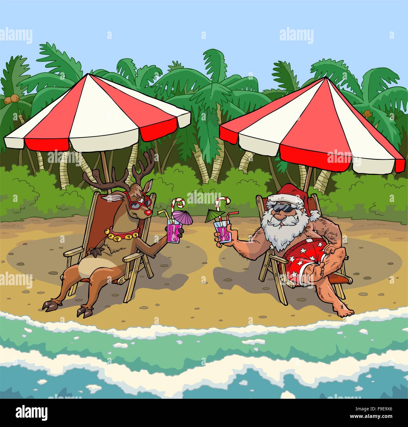 Sunbathing At A Tree Stock Vector Images - Alamy