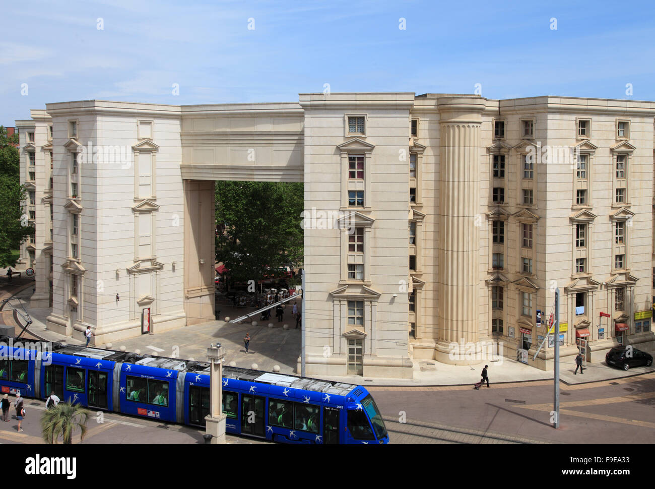 France, Languedoc-Roussillon, Montpellier, Antigone, neo-classic ...
