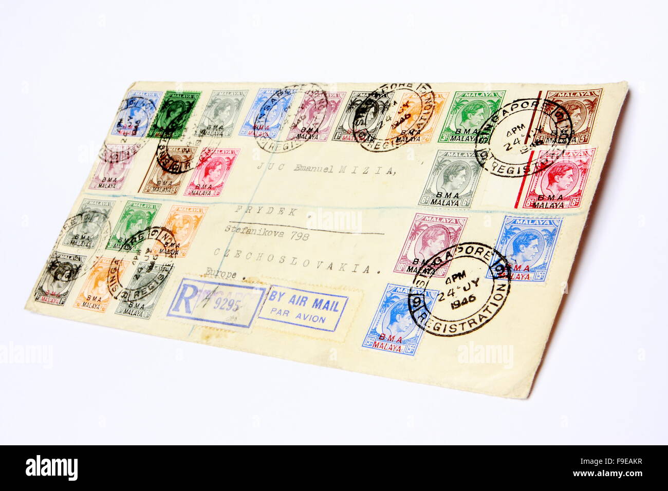 Envelope with stamps hi-res stock photography and images - Alamy