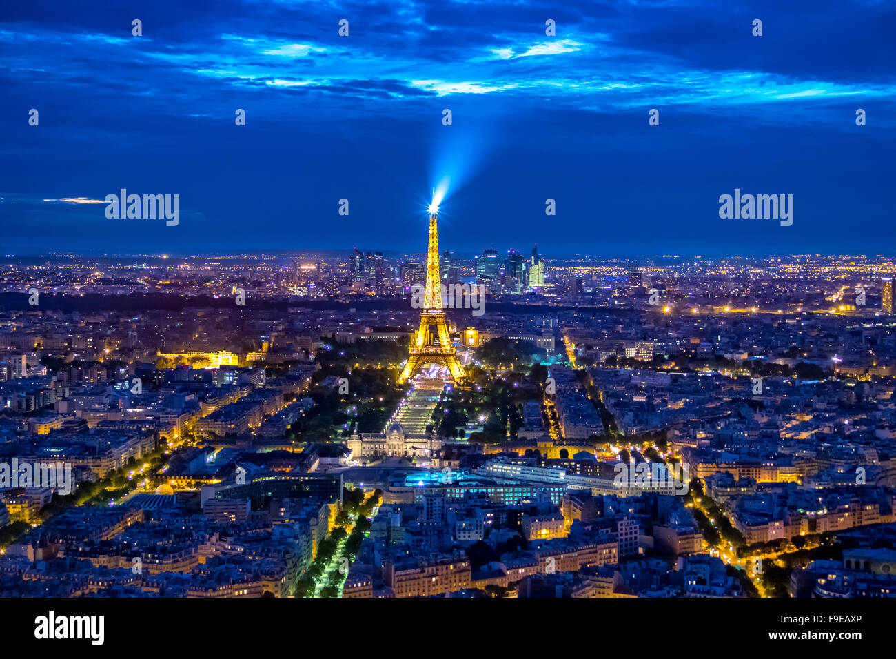 Paris night lights skyline hi-res stock photography and images - Alamy