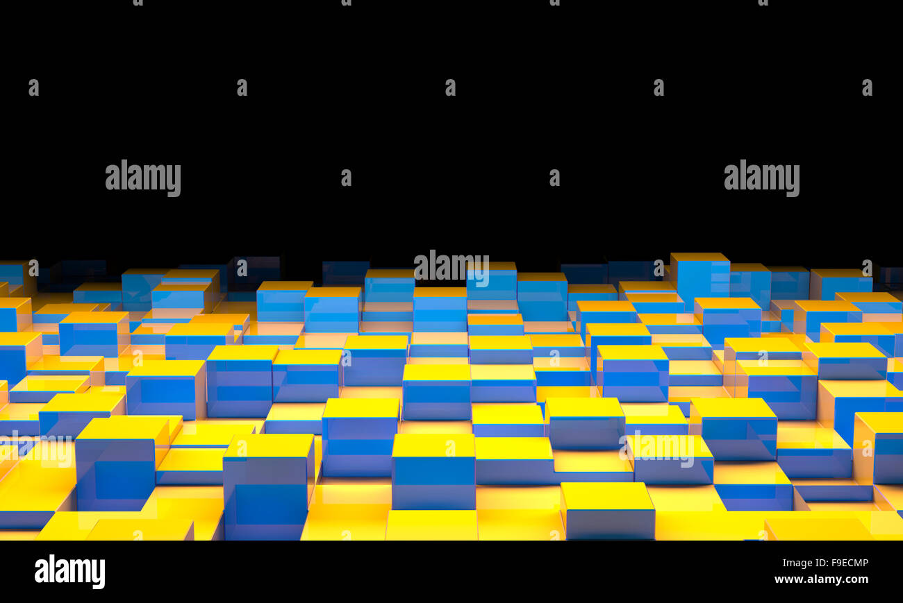 3d image of cubes geometric background Stock Photo - Alamy
