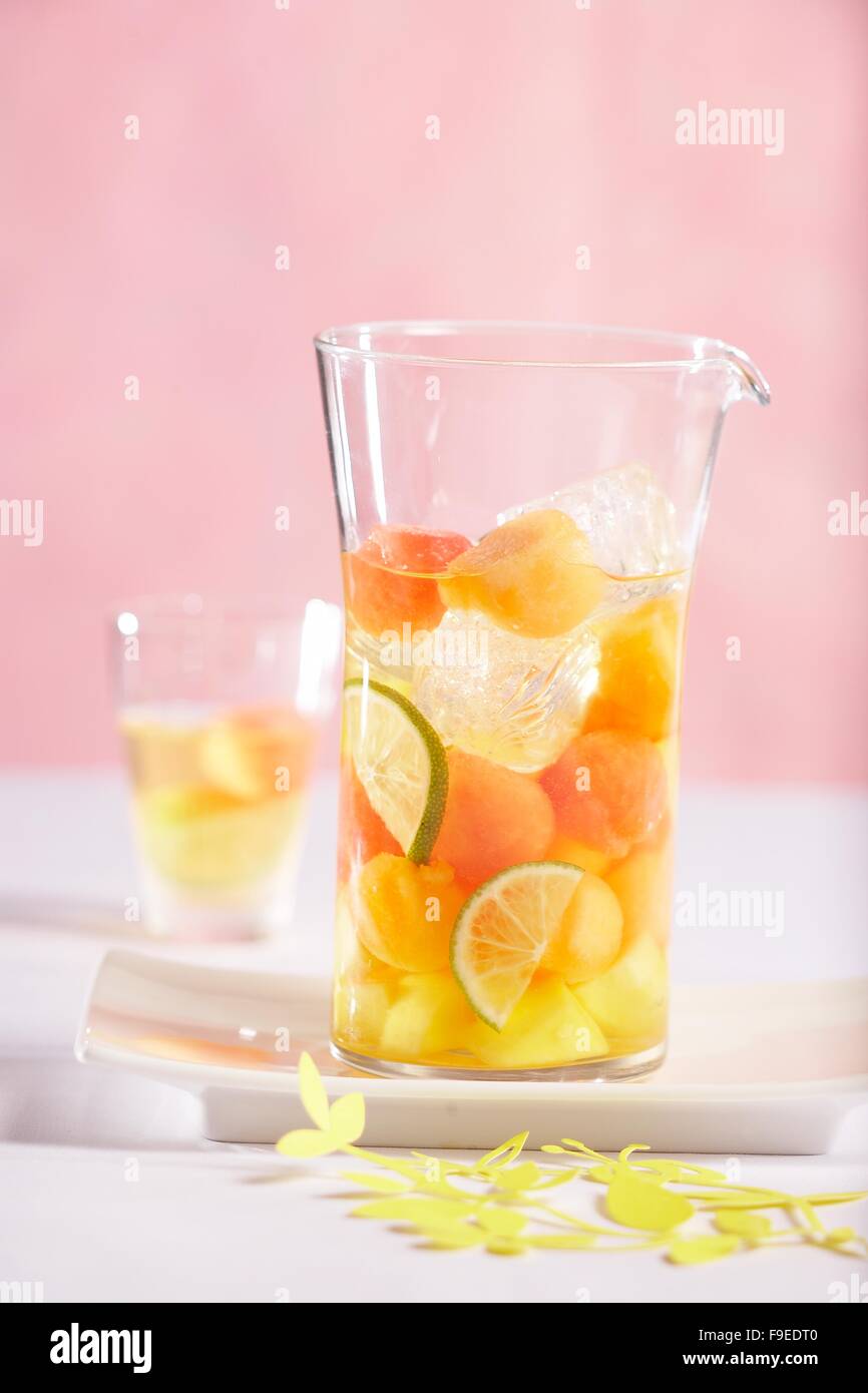 Melon Ice Tea Stock Photo - Alamy