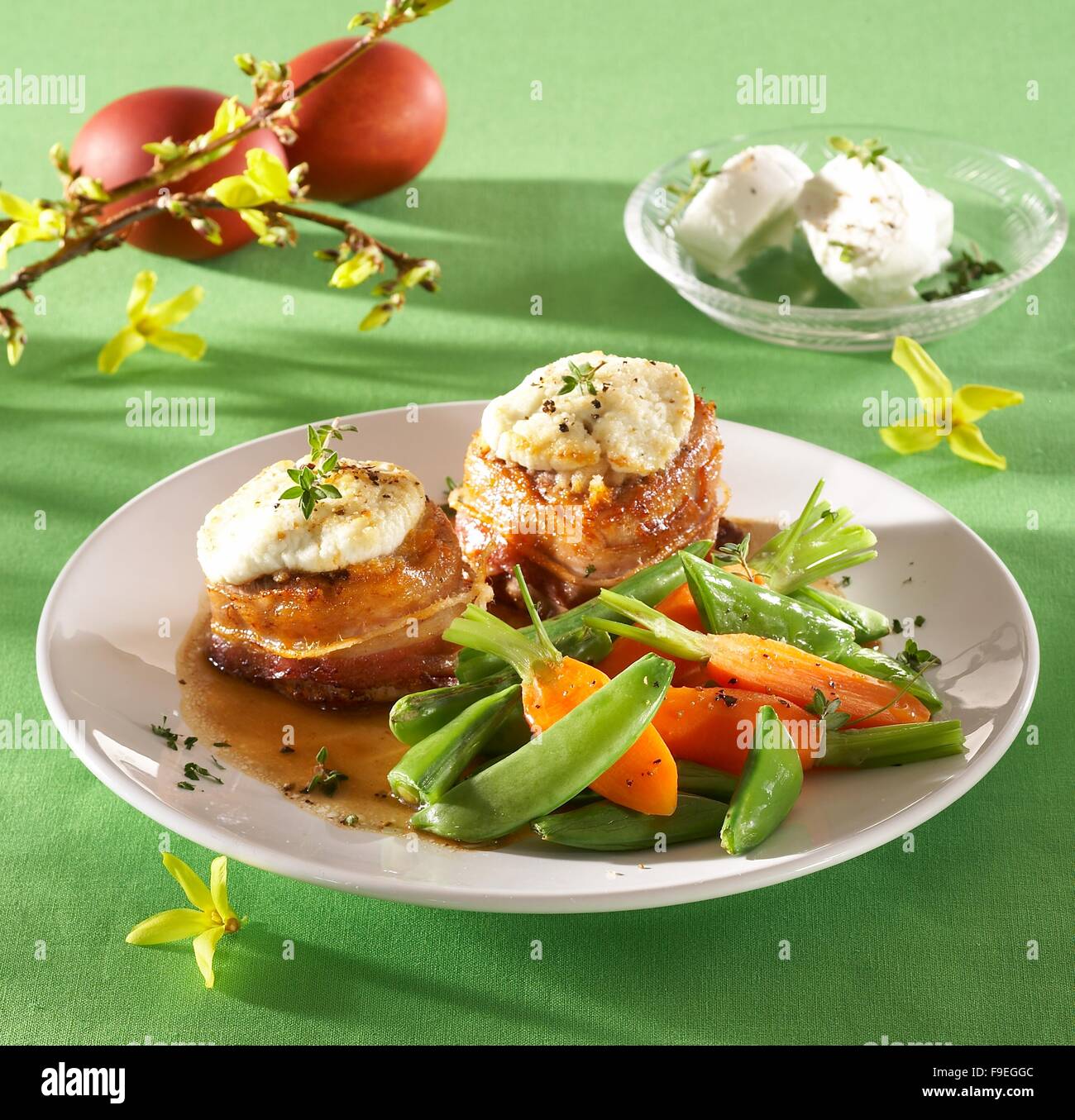 Veal with Goat Cheese Stock Photo - Alamy