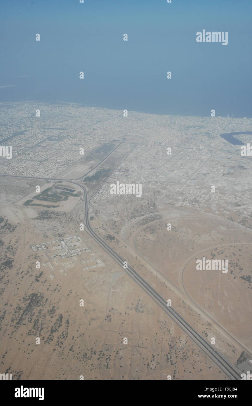 Aerial view of desert roads Stock Photo - Alamy