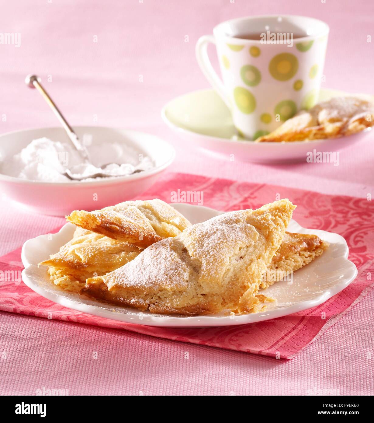 Puff Pastry Pockets with Nuts Stock Photo - Alamy