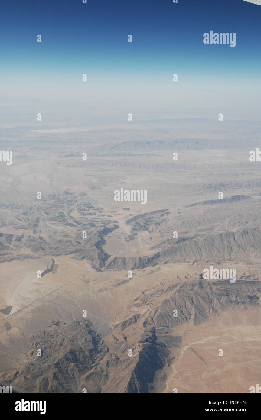 Aerial view of the desert Stock Photo - Alamy