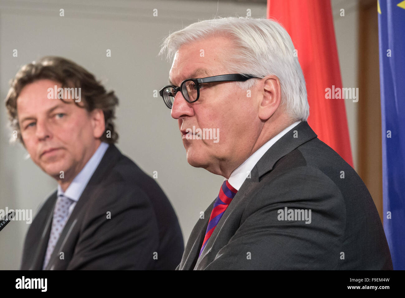Berlin, Germany. 16th Dec, 2015. German Foreign Minister Frank-Walter ...