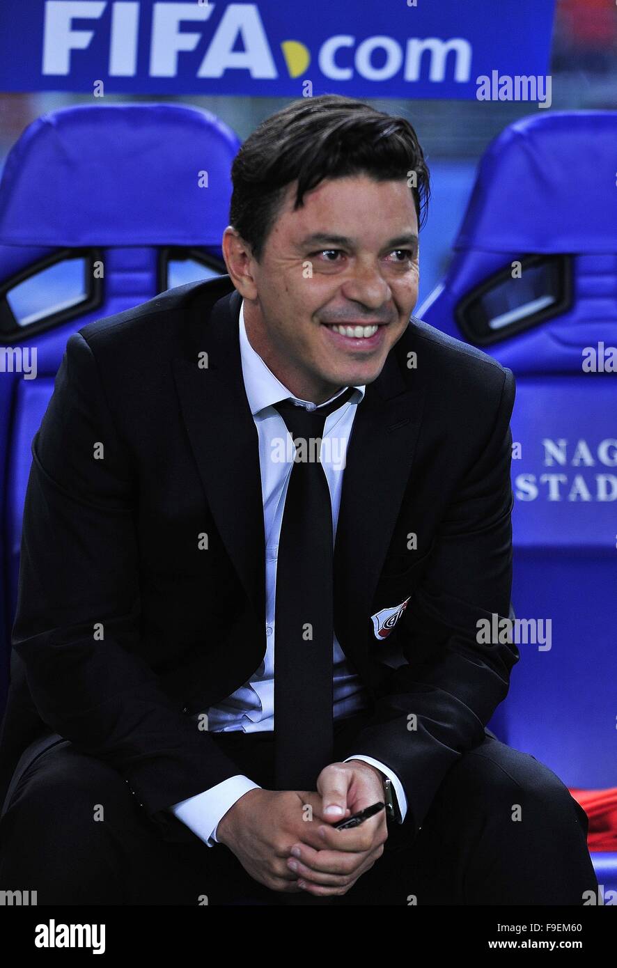 Osaka, Kansai, Japan. 16th Dec, 2015. River Plate head coach MARCELO ...