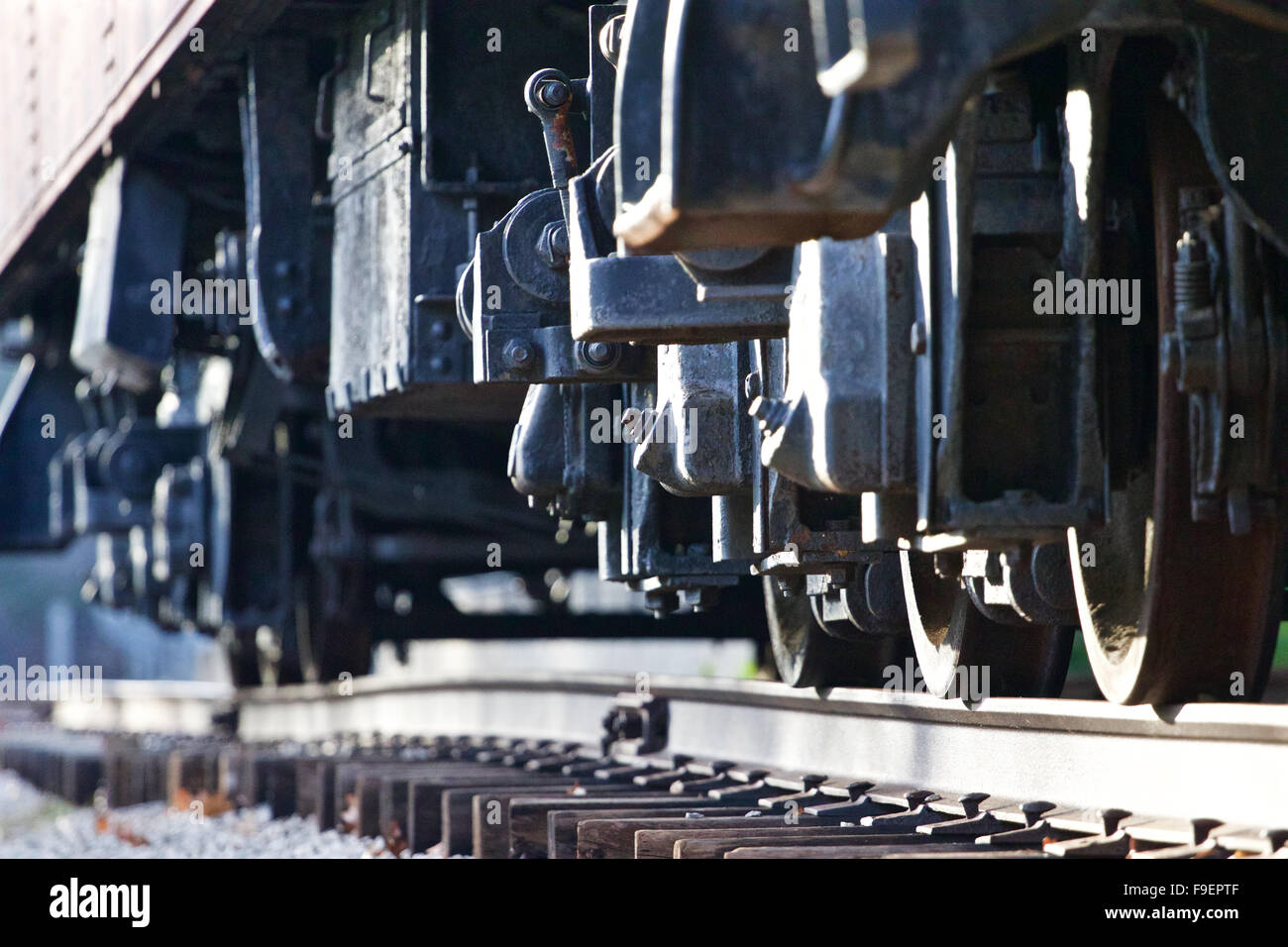 Beautiful image with the moving train Stock Photo - Alamy