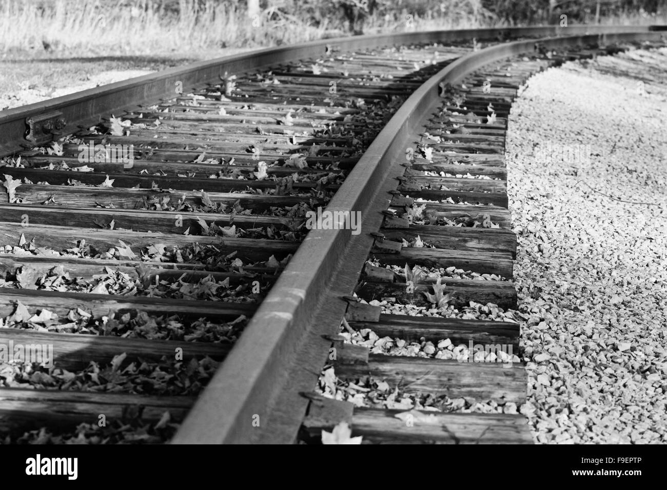 Beautiful railroad black and white background Stock Photo - Alamy