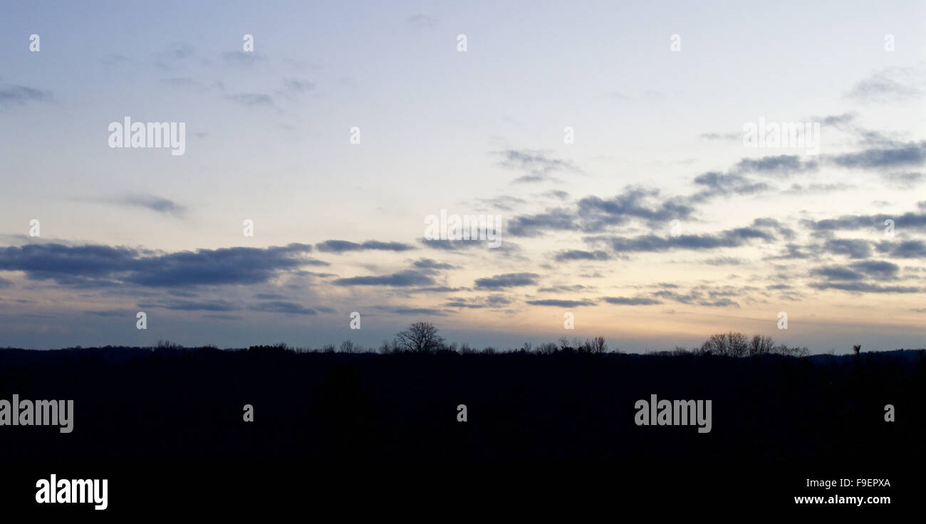 Beautiful evening photo of the the rural land Stock Photo - Alamy