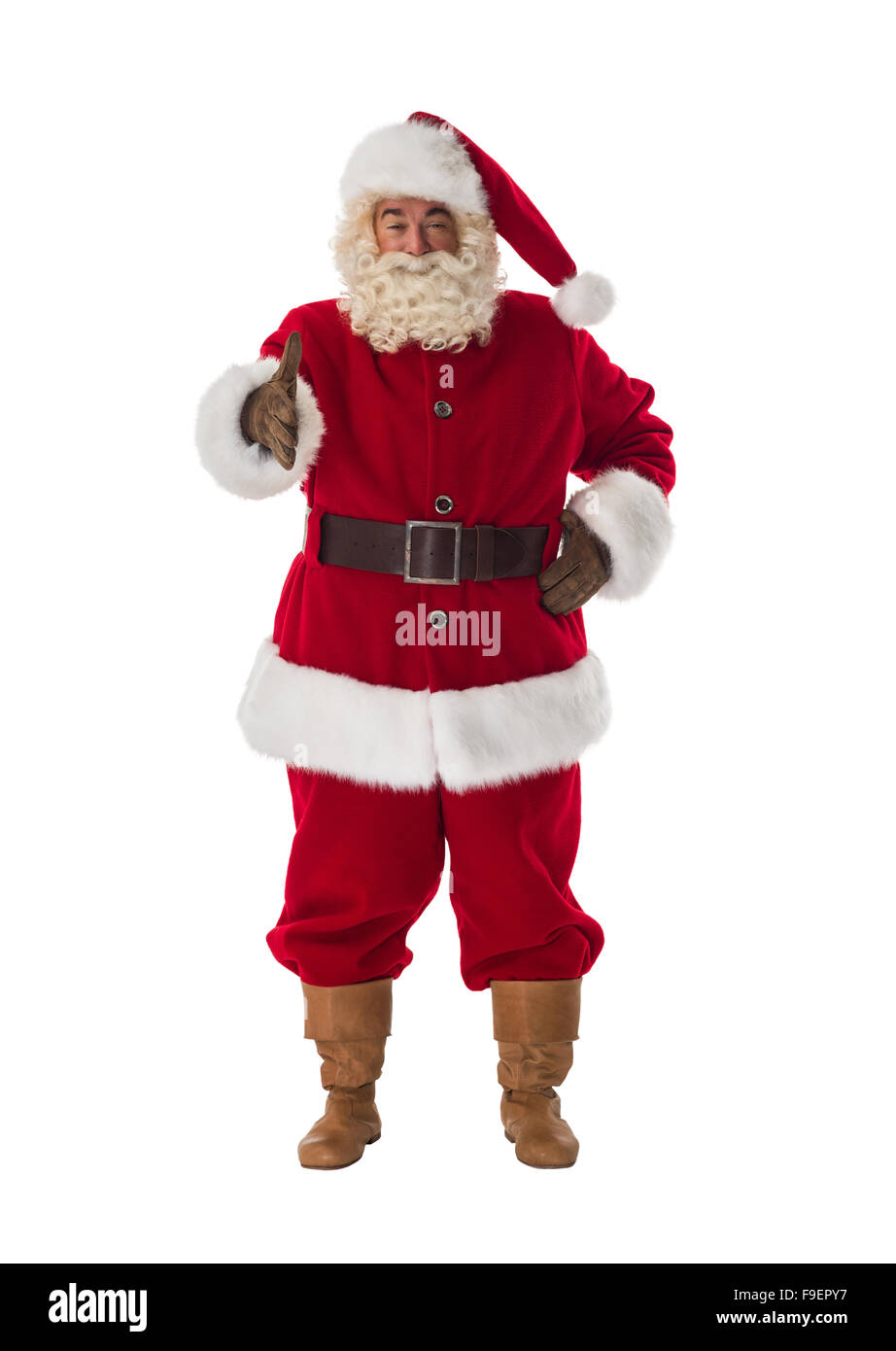 Santa Claus giving handshake Portrait Isolated on White Background ...