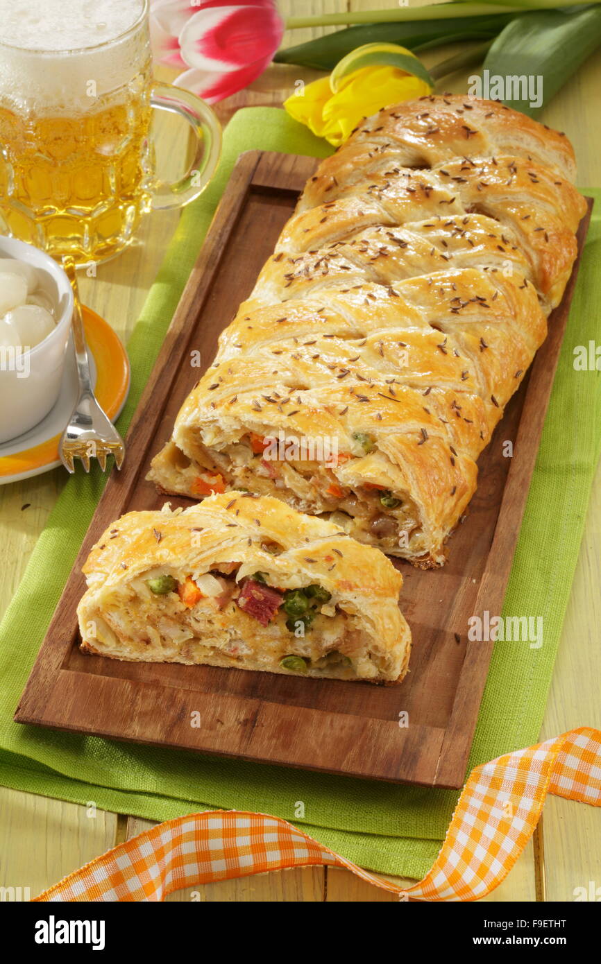 Stuffing in Puff Pastry Stock Photo - Alamy