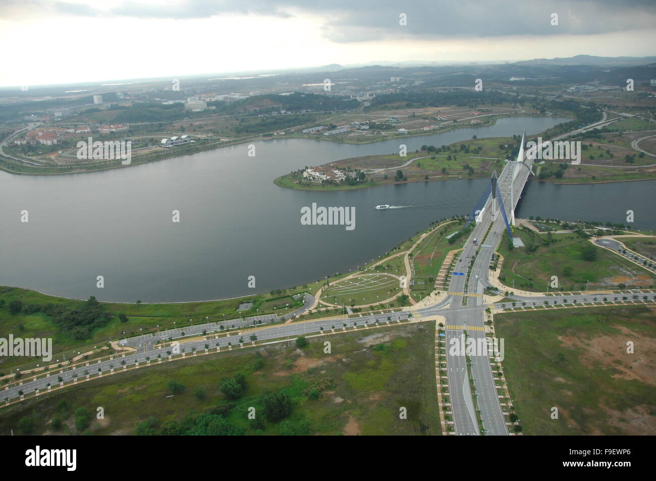 Aerial view Road Traffic Stock Photo - Alamy
