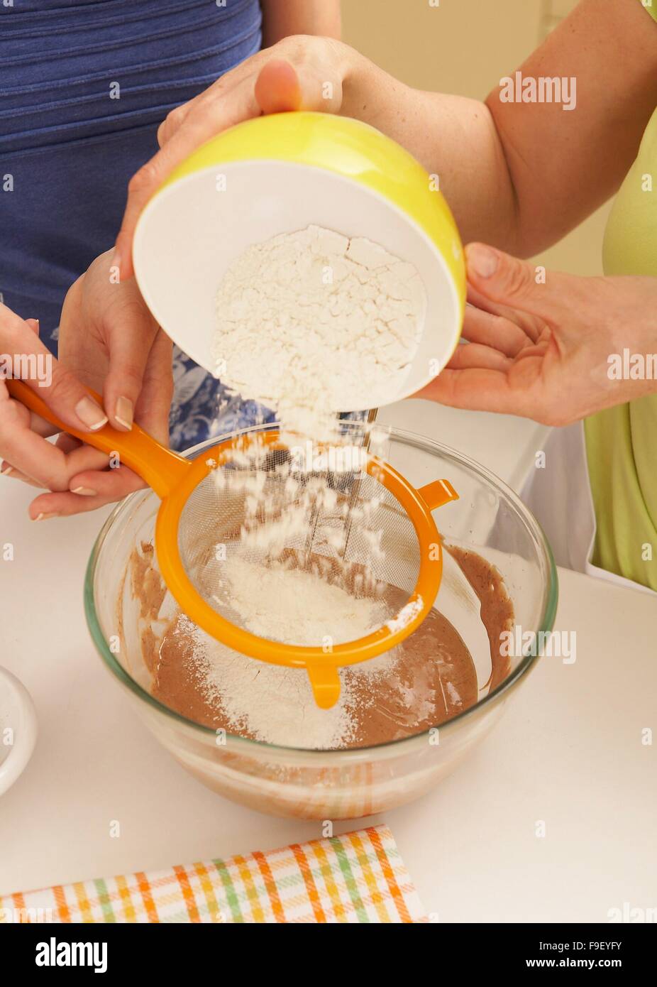 Chocolate Fancies with Ice Cream (step by step Stock Photo - Alamy