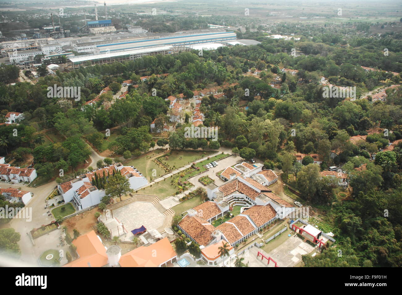 Aerial view of the Factory Stock Photo - Alamy