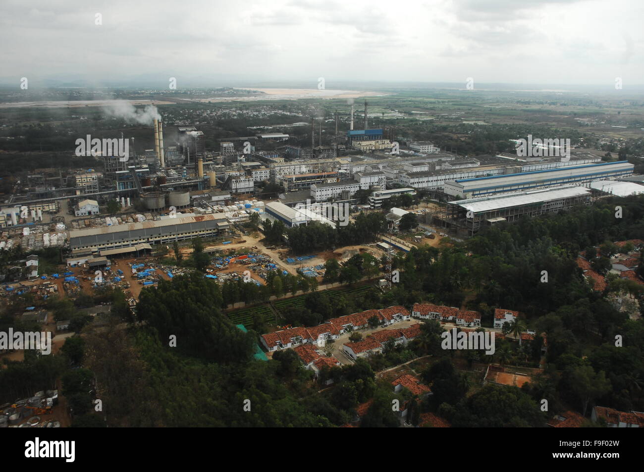 Aerial view of the Factory Stock Photo - Alamy
