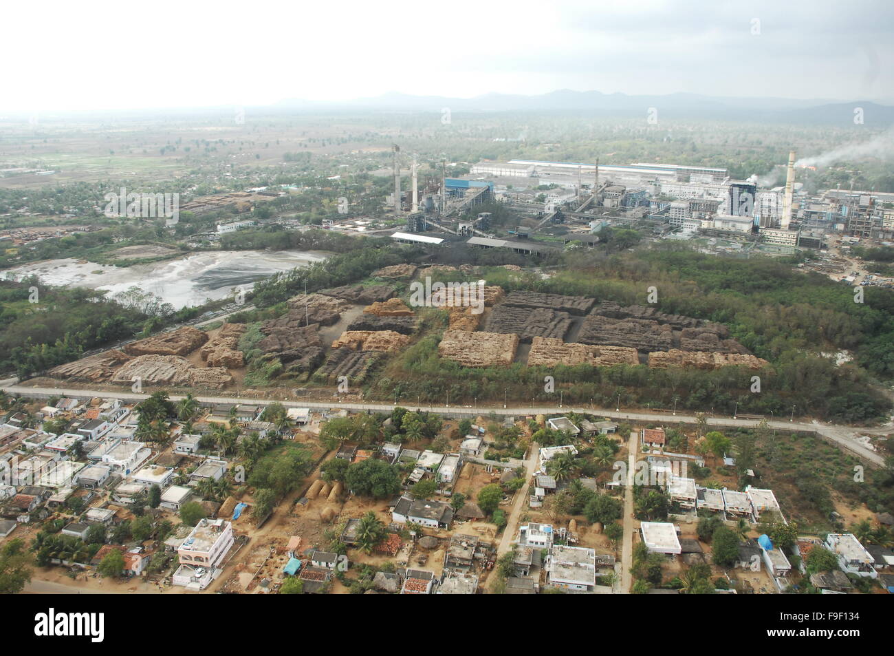 Aerial view of the Factory Stock Photo - Alamy