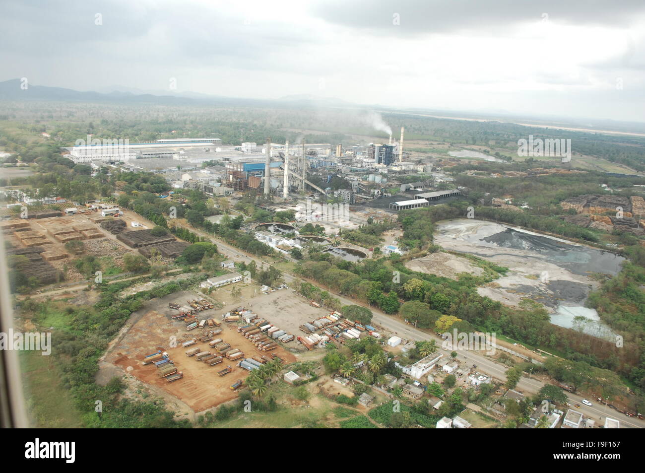 Aerial view of the Factory Stock Photo - Alamy