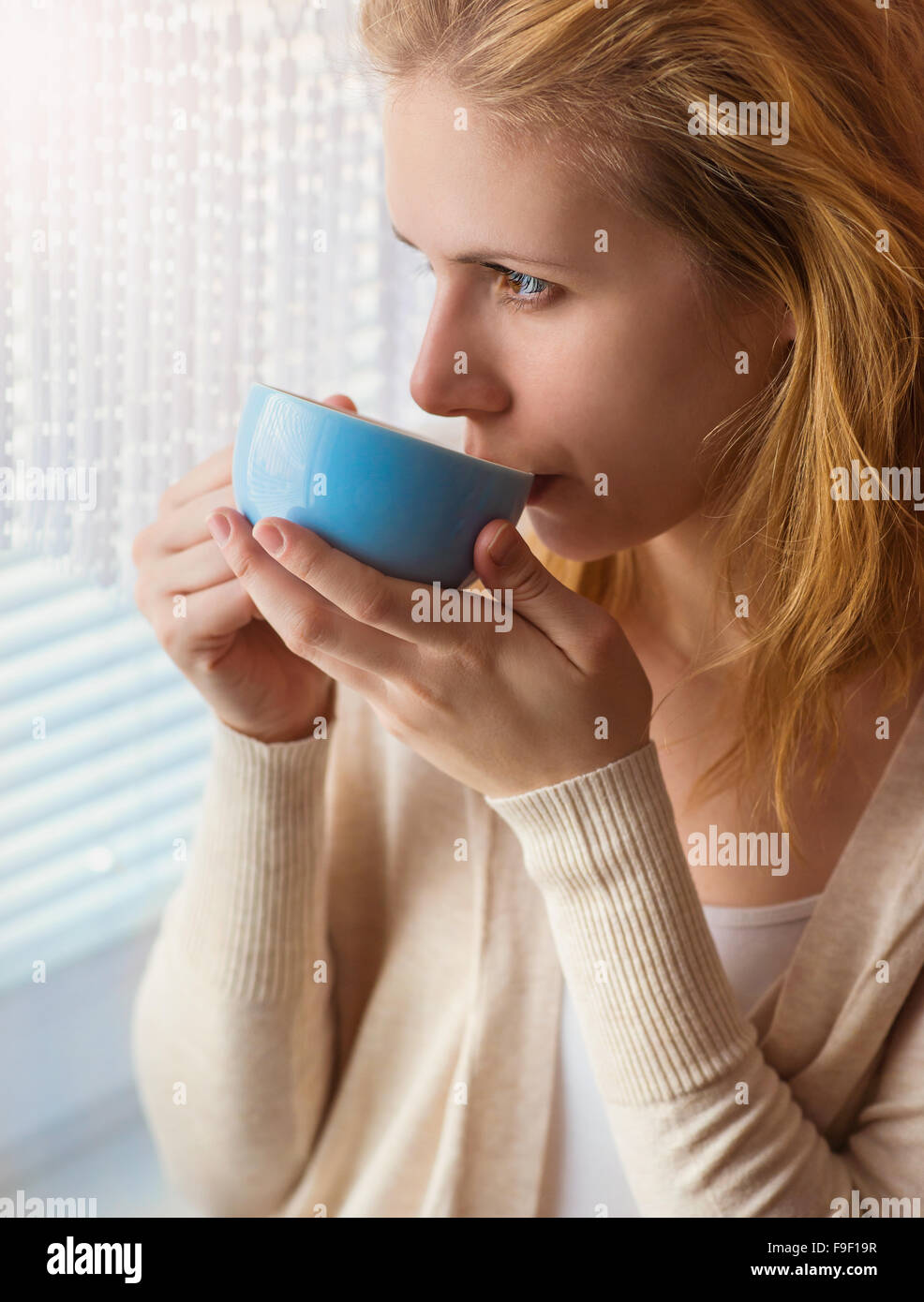 Sipping close up woman hi-res stock photography and images - Alamy