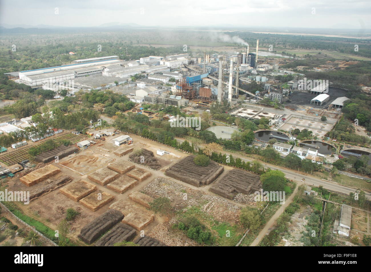 Aerial view of the Factory Stock Photo - Alamy