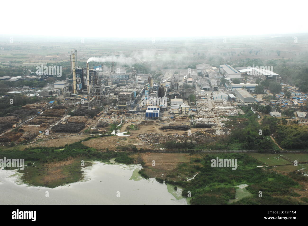 Aerial view of the Factory Stock Photo - Alamy