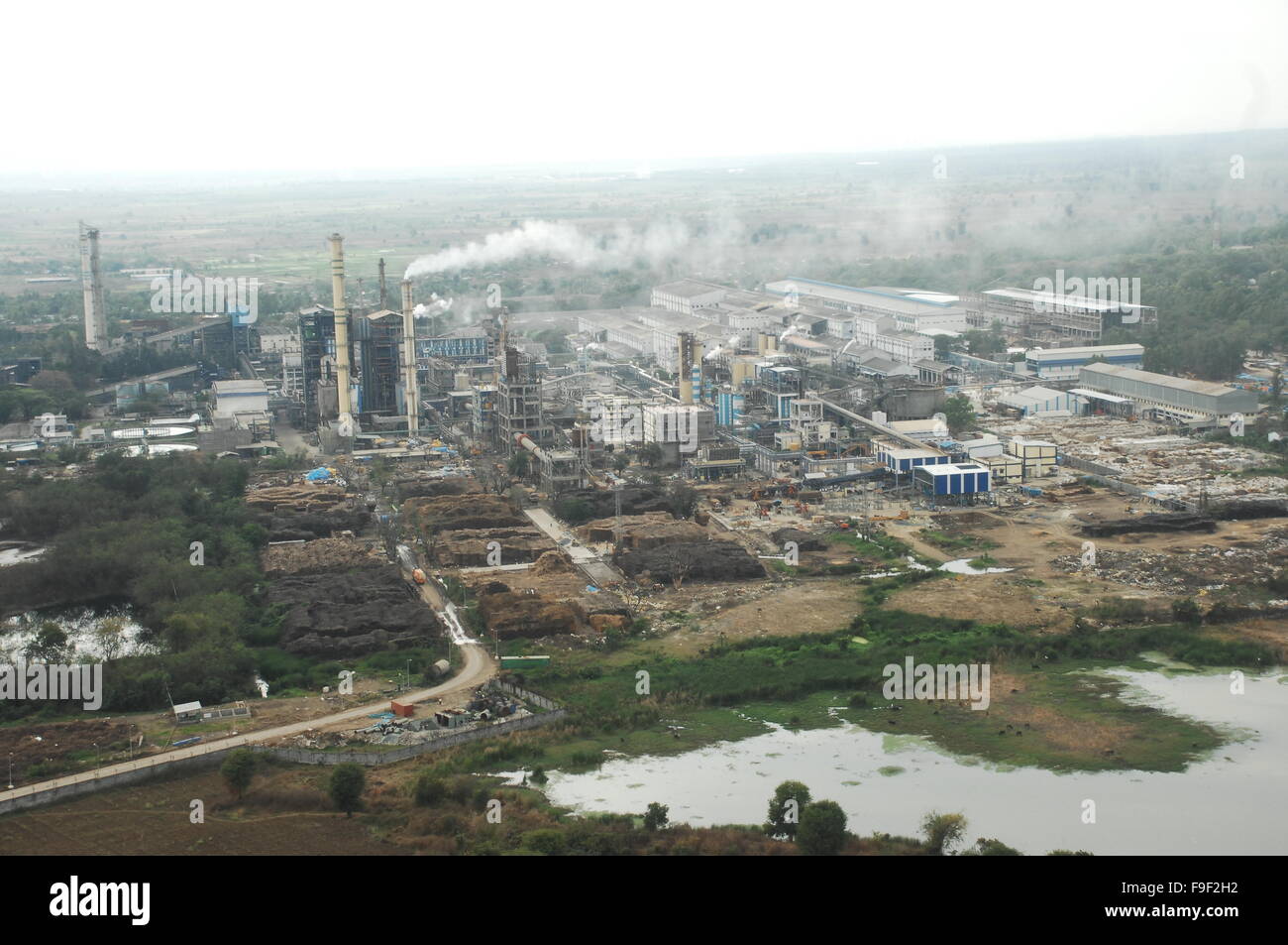 Aerial view of the Factory Stock Photo - Alamy
