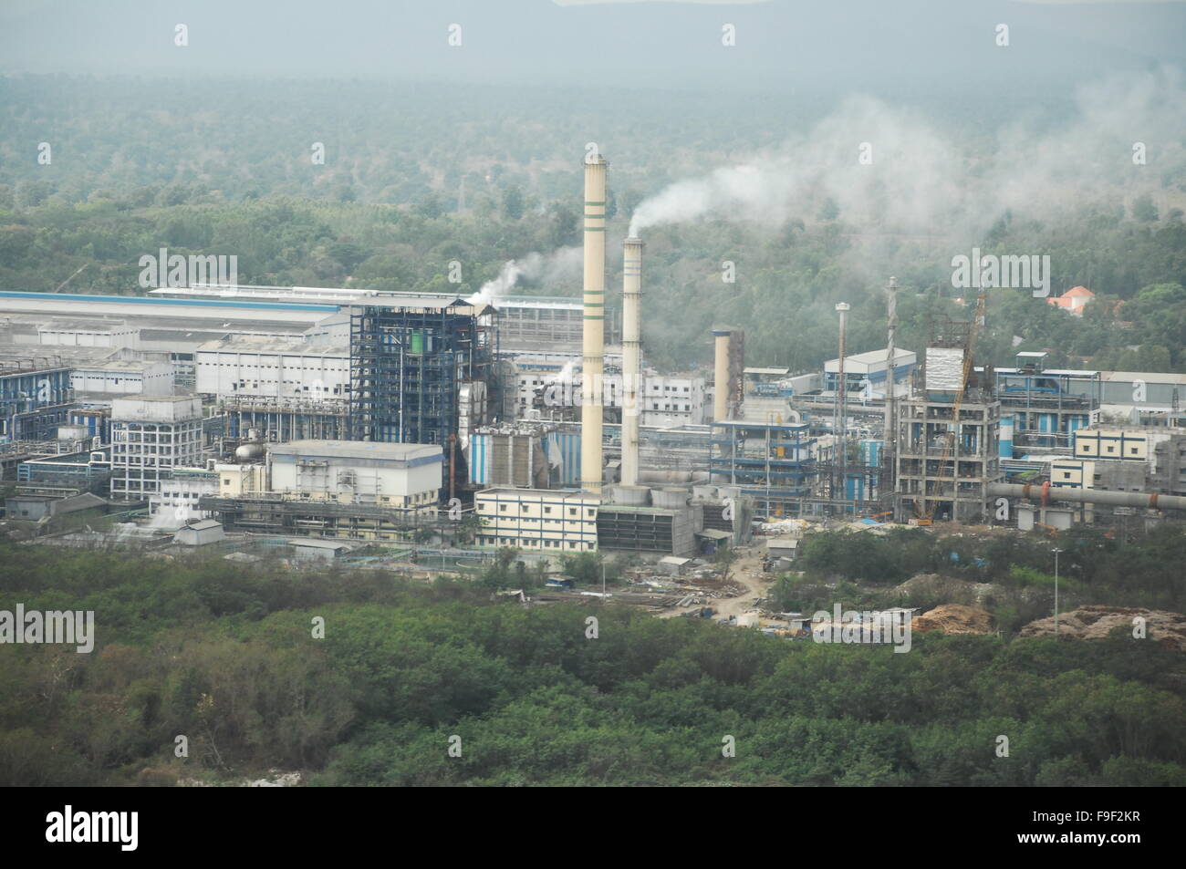Aerial view of the Factory Stock Photo - Alamy