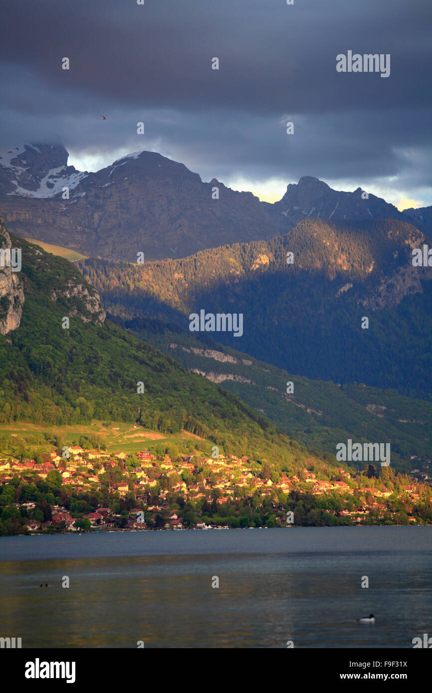 France Rhône-Alpes Annecy Alps mountains lake Stock Photo - Alamy