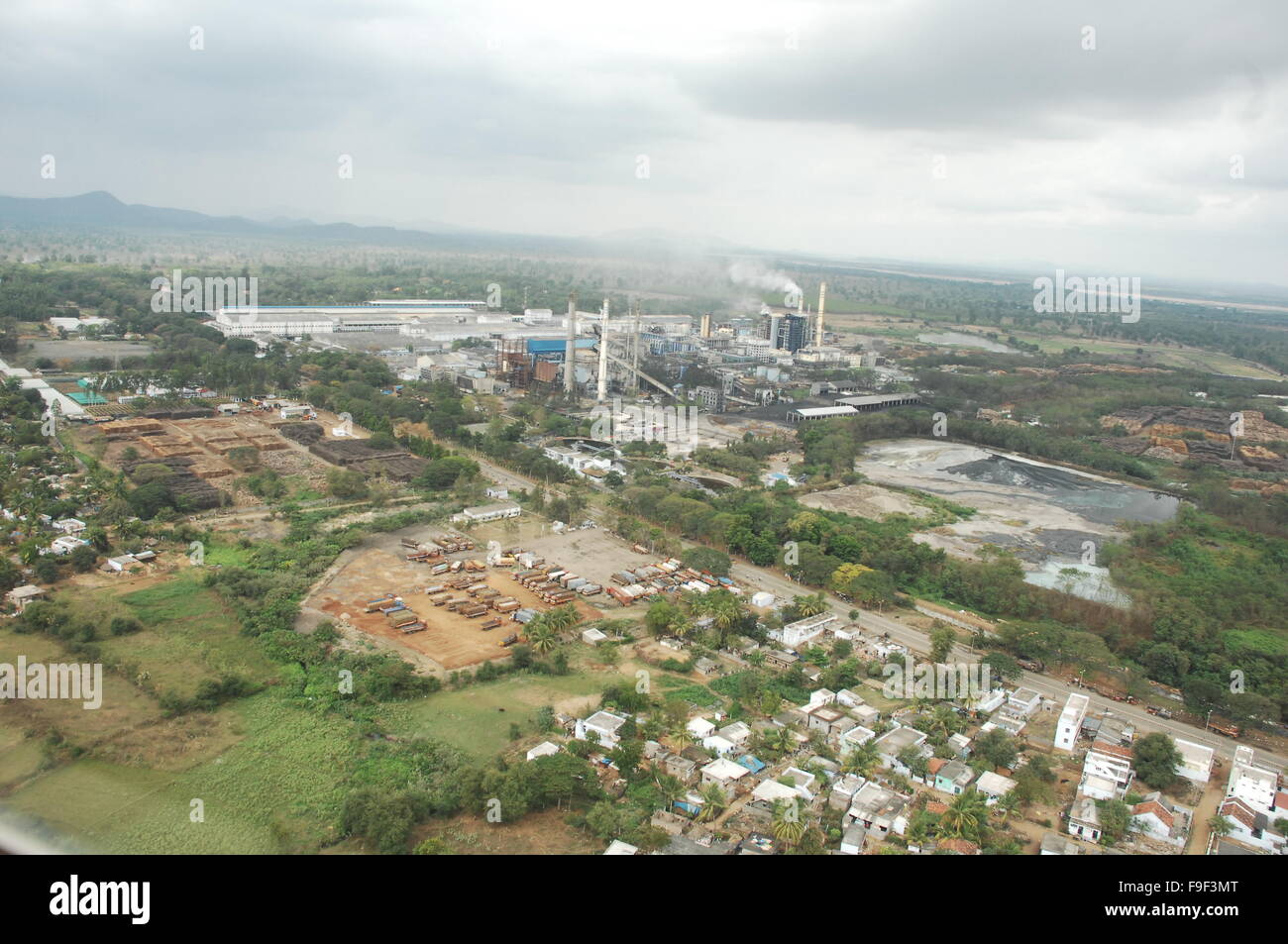 Aerial view of the Factory Stock Photo - Alamy