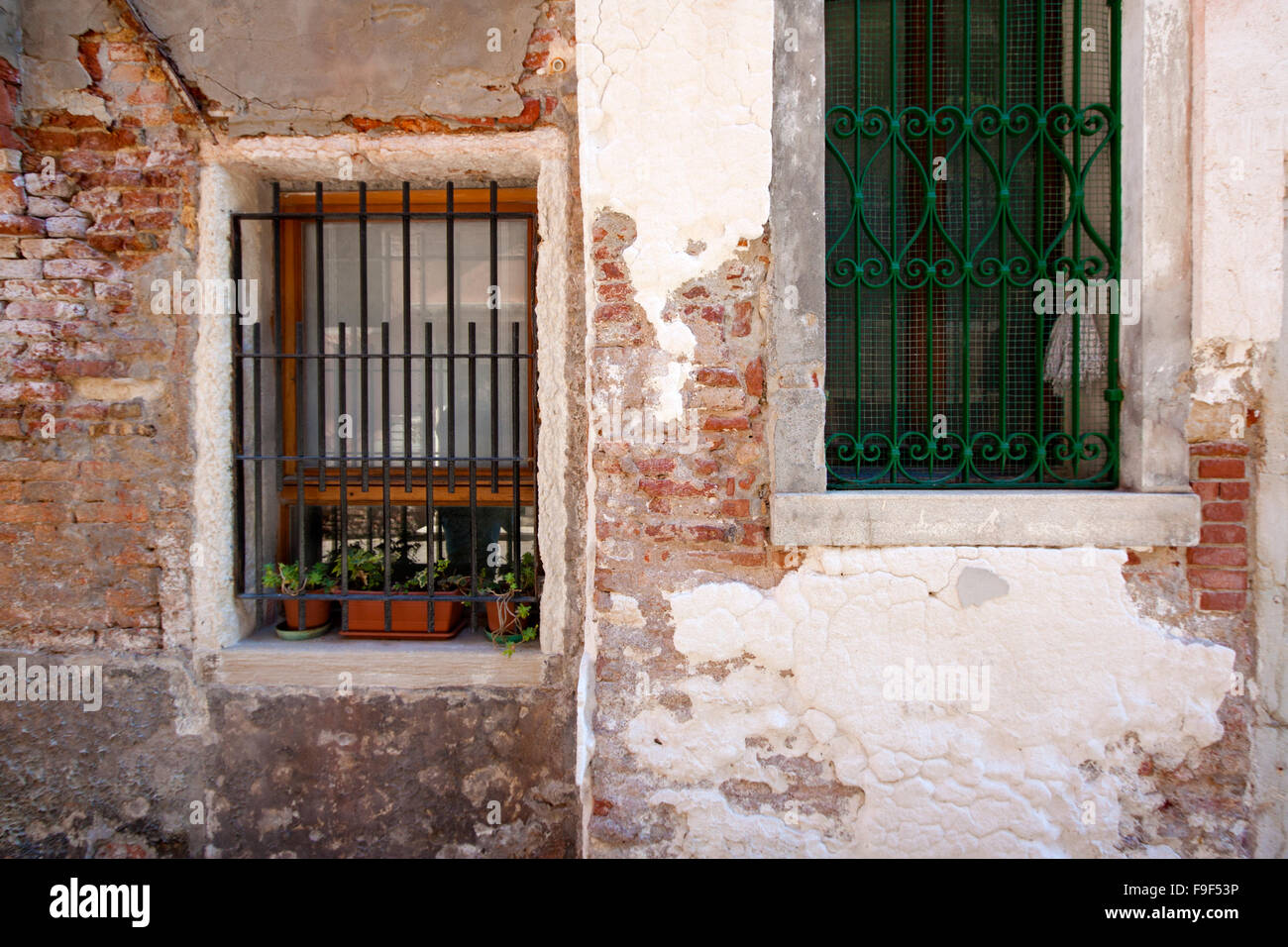 Two windows splitting the image Stock Photo - Alamy
