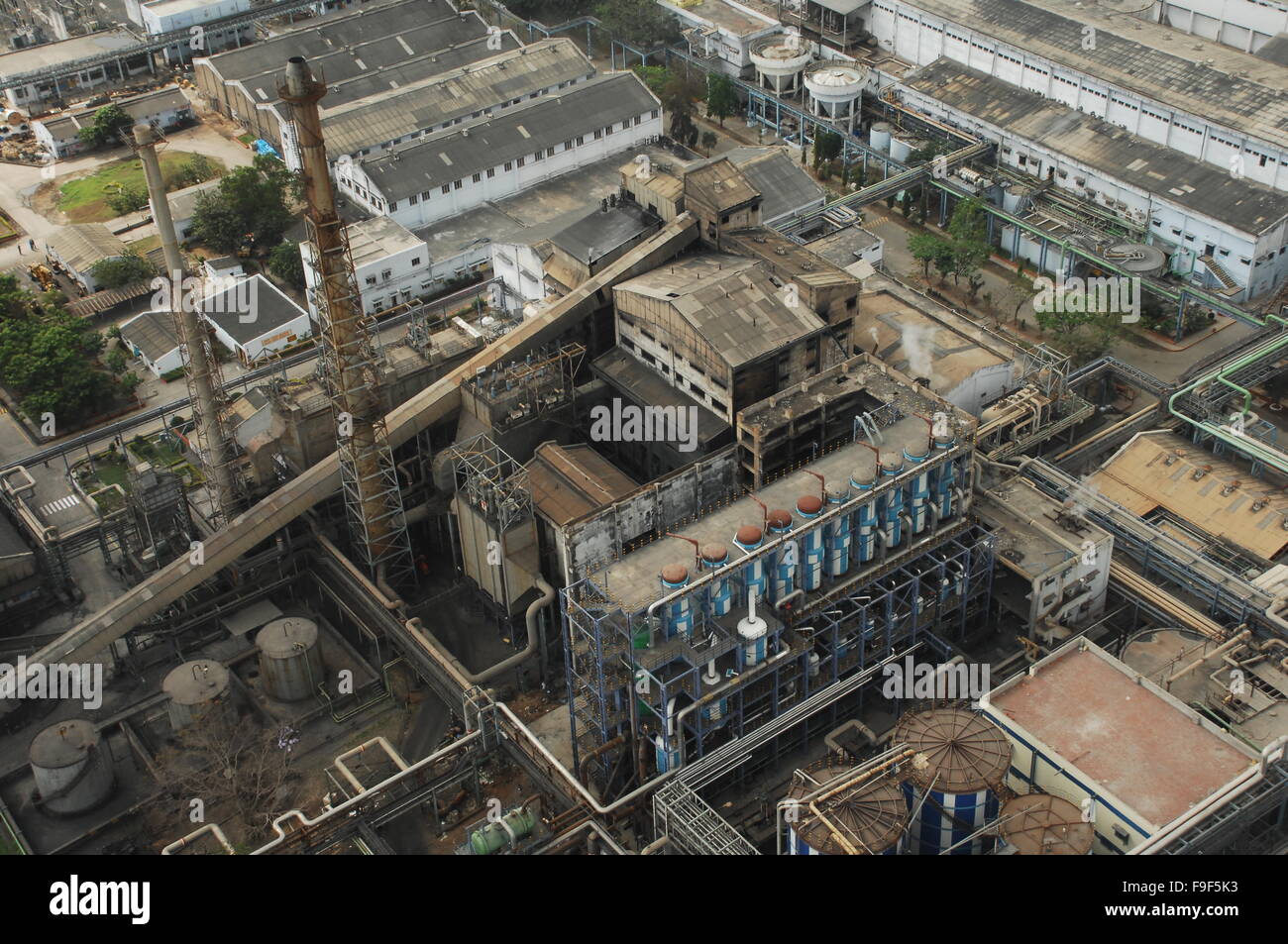 Aerial view of the Factory Stock Photo - Alamy